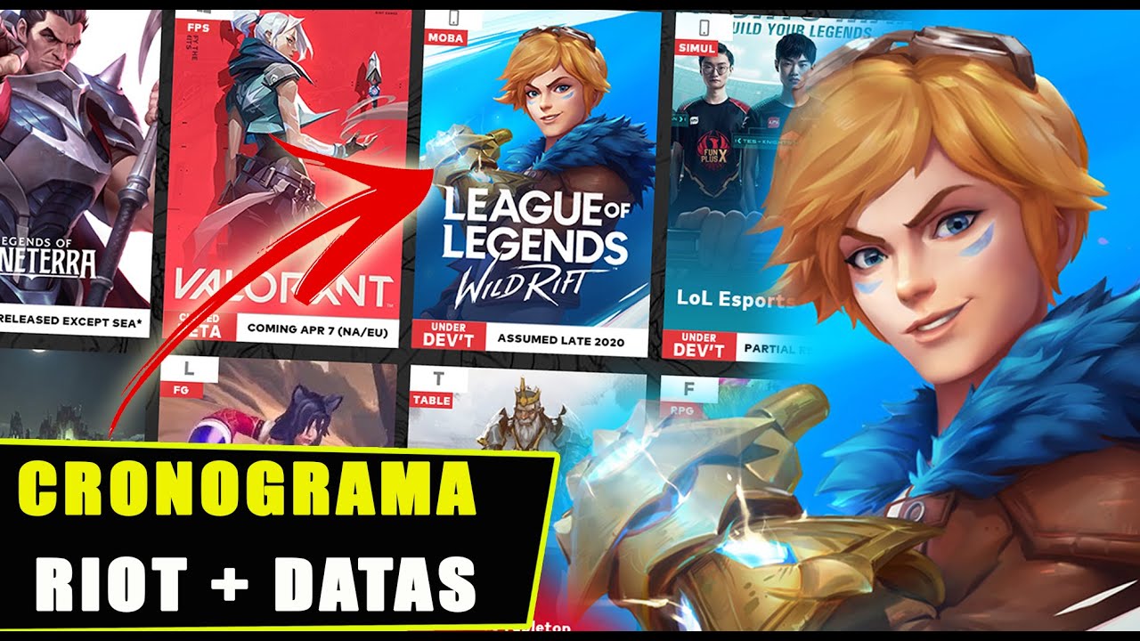 CRONOGRAMA DA RIOT ?! CONFIRA OS PROJETOS QUE ESTAO CHEGANDO |WILD RIFT ...