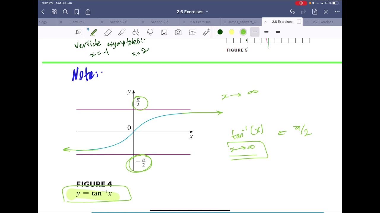 Calculus 1/2.6 limits at infinity , horizontal asymptote. - YouTube