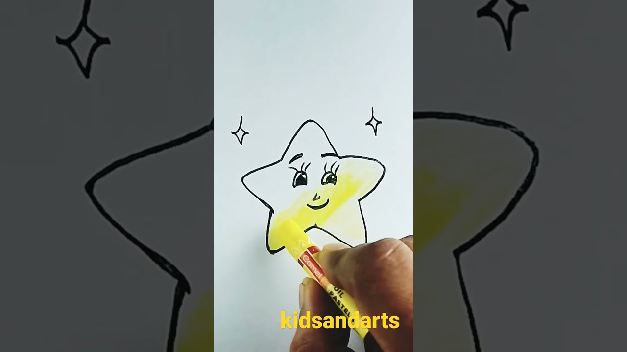How to draw cute star easy #shorts #drawing #draw #kidsandarts - YouTube