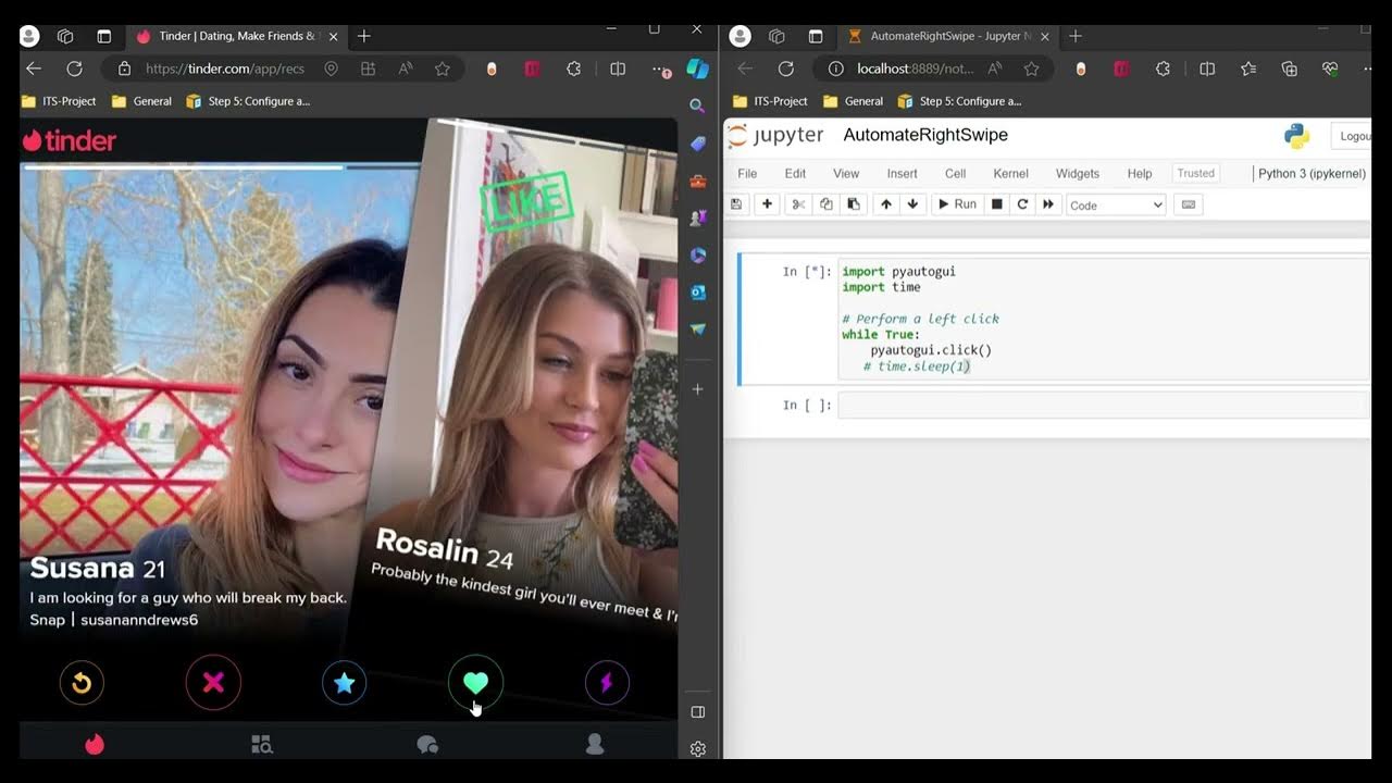 Automate Right Swipe on Tinder using Python - YouTube
