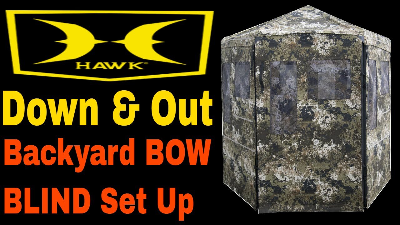 HAWK Down and Out Blind Set Up - Backyard Bow Hunting Blind - YouTube