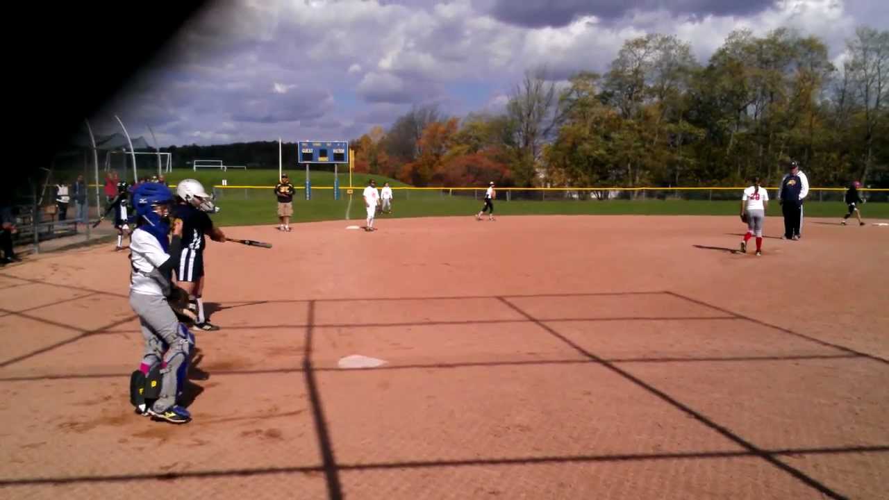 Battery Lightning Lil Bolts Softball - Ashley Brawn strikes out Batter ...