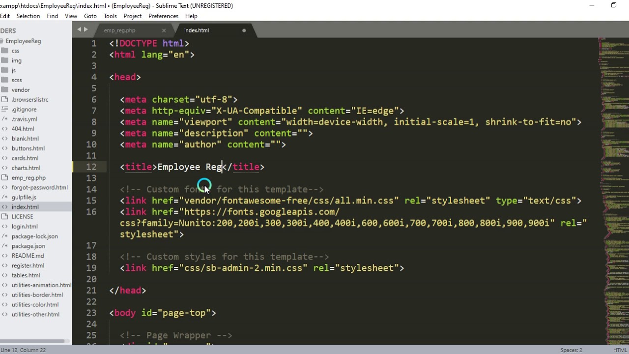 CRUD Part 2 - How to use blank html file in our project - YouTube