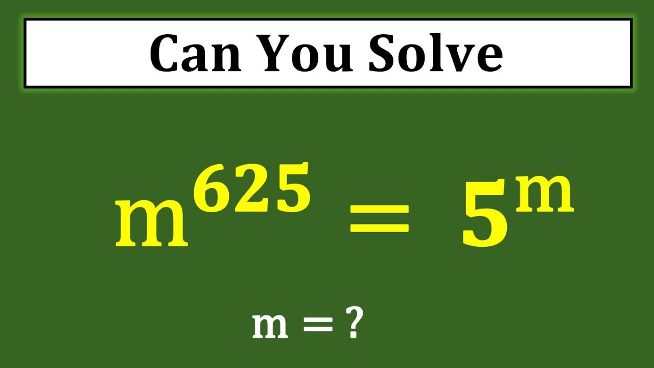 Very Nice Algebra Maths Question | Math Olympiad | How to find m? - YouTube