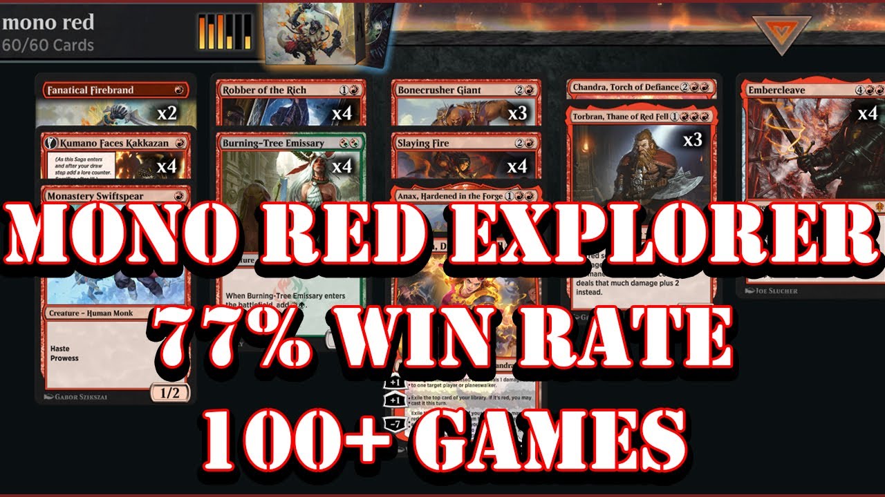 How I Took Over MTG Arena Explorer: Mono Red Aggro 77% Win Rate @nitroKenan - YouTube