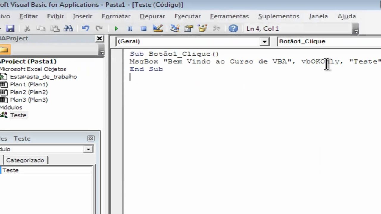 Curso de Visual Basic - Aula 03 - Caixa de Mensagem - YouTube