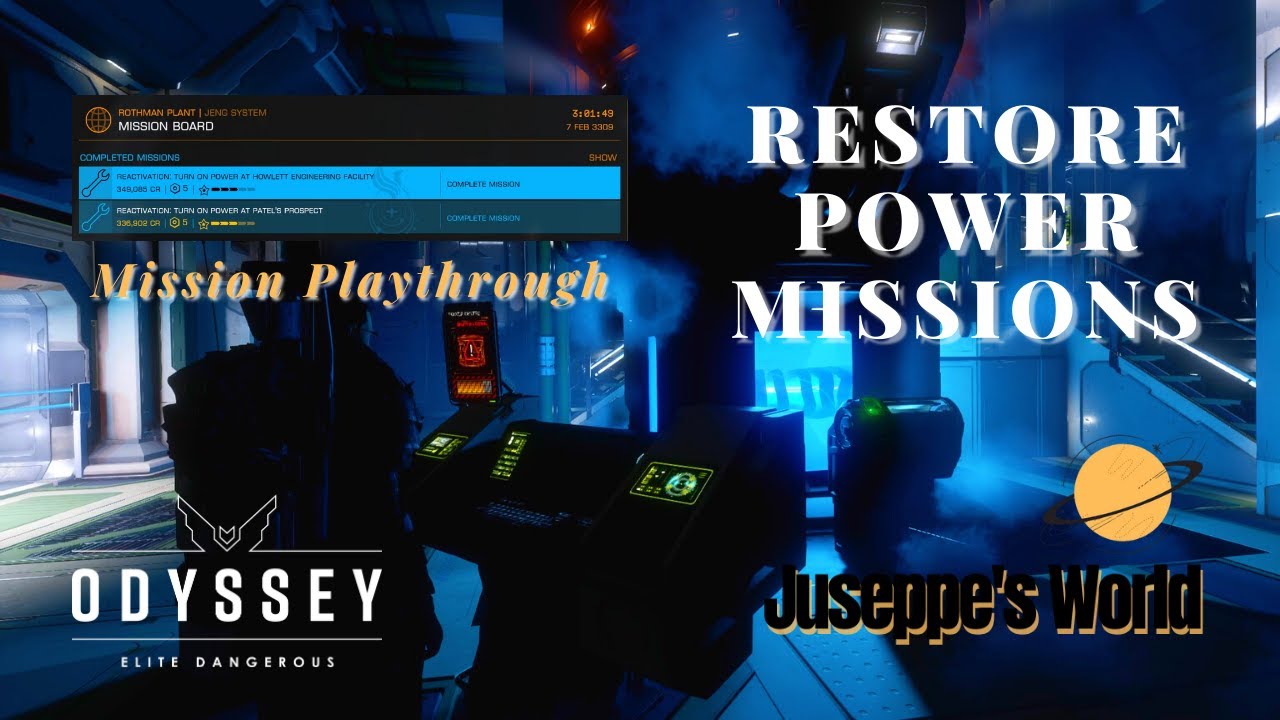 Elite Dangerous Odyssey / Restore Power Missions Playthrough - YouTube