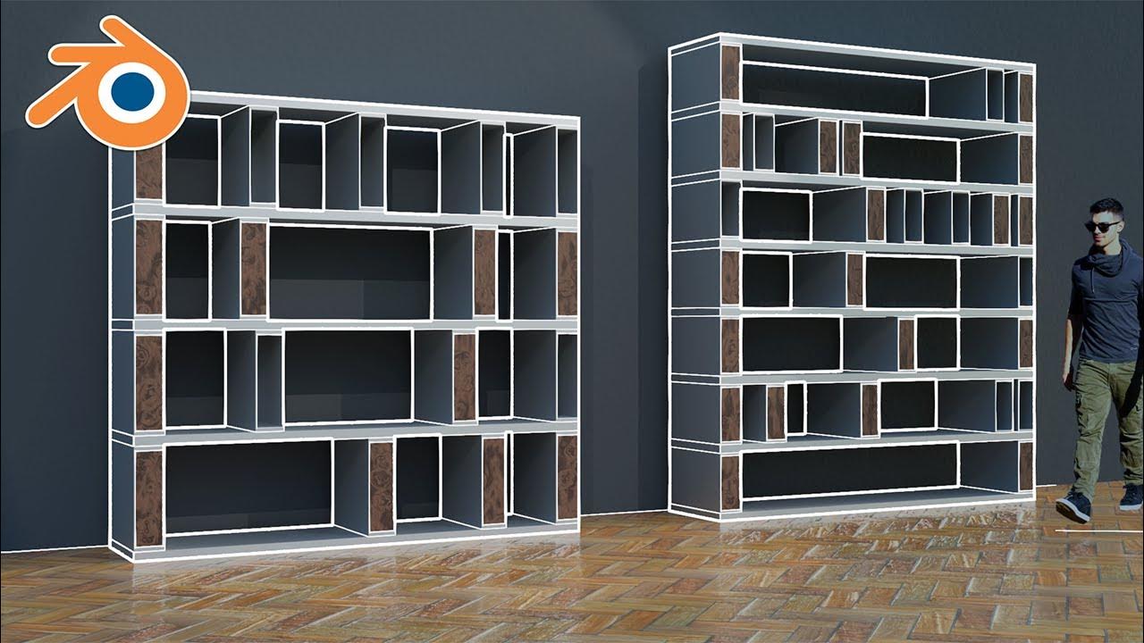 Creating a Stunning Parametric Bookcase in Blender (Speed Geonodes) - YouTube