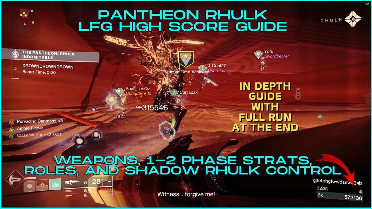 Rhulk High Score LFG Guide - Rhulk Indominable Pantheon tips and tricks ...