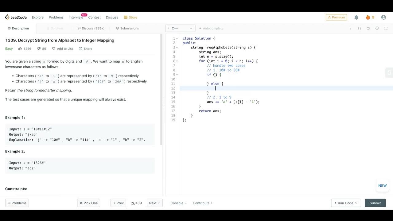 LeetCode Programming Skills I - Day 9. 1309. Decrypt String from Alphabet to Integer Mapping ...