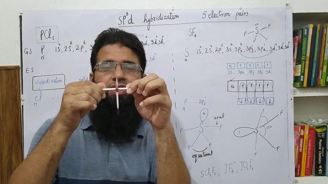 sp3d Hybridization in PCl5 and SF4 - YouTube