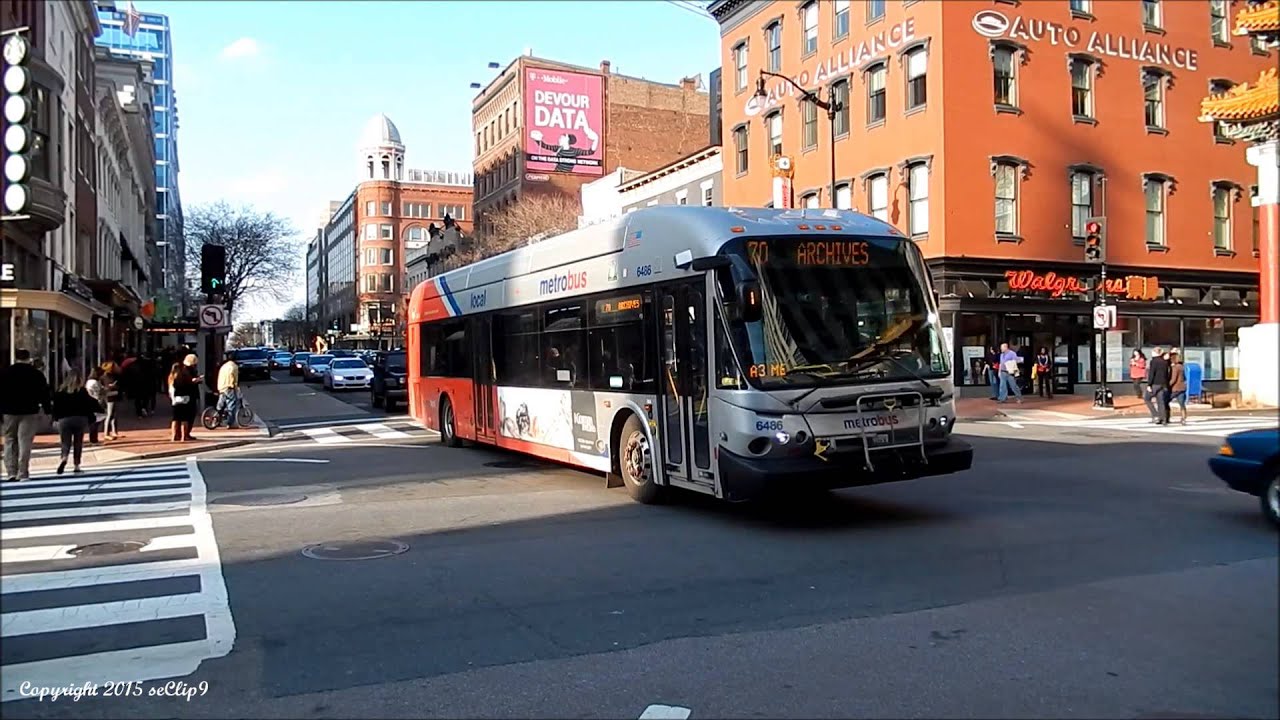 WMATA Metrobus 2010 New Flyer DE42LFA on Route 70 3-21-2015 - YouTube