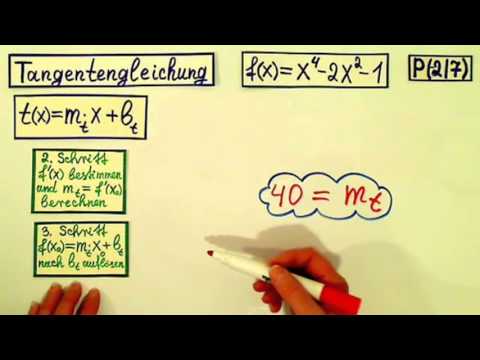 Tangentengleichung und Normalengleichung einer Funktion 4 - YouTube