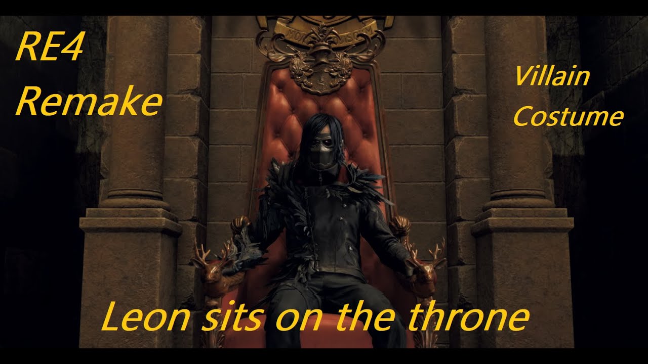Resident Evil 4: Remake - Leon sits on the throne - Villain Costume ...
