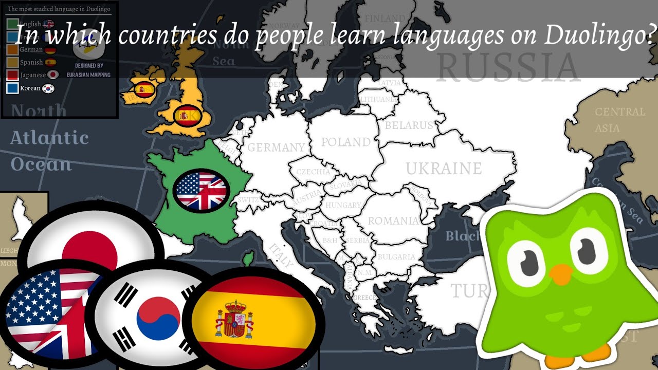 In which countries do people learn languages on Duolingo? - YouTube
