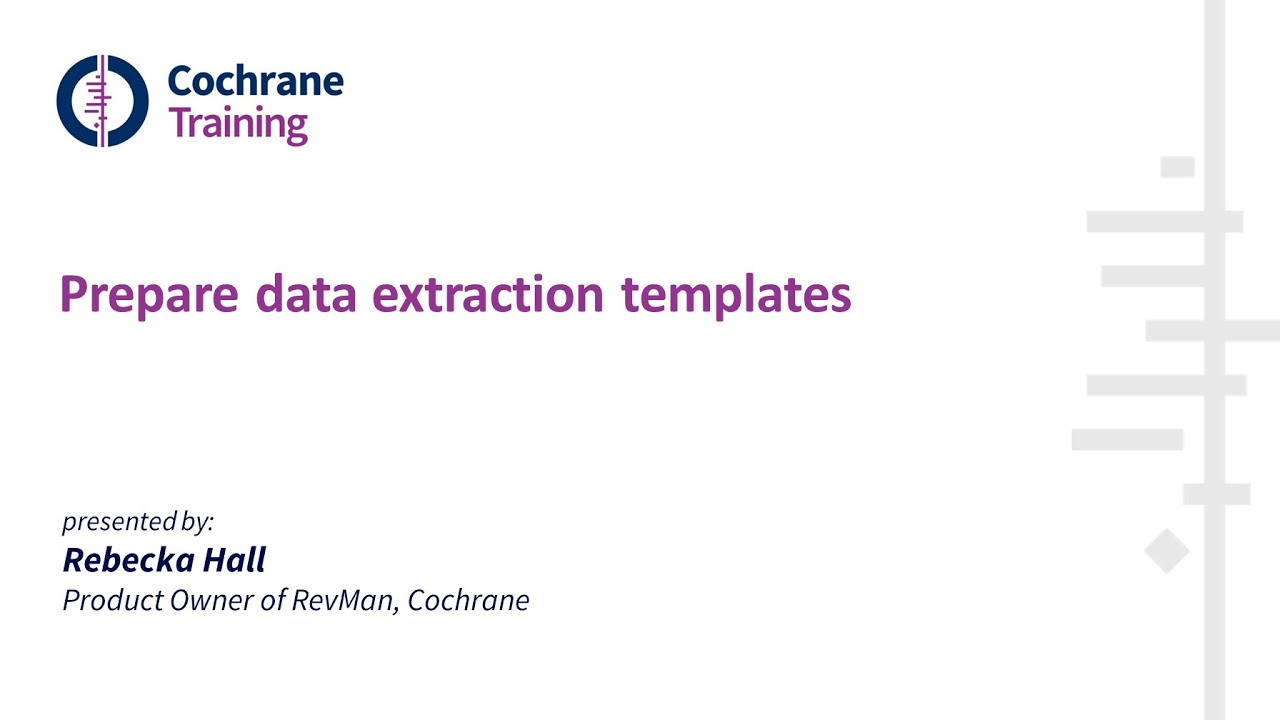 Prepare data extraction templates - YouTube
