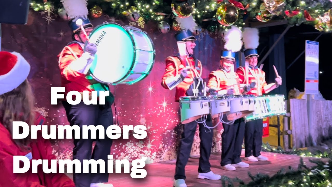 Four Drummers Drumming// Canada’s Wonderland Winterfest// - YouTube