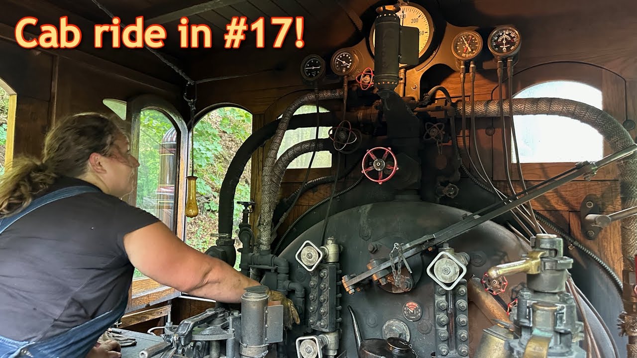 Steam locomotive cab ride in NCRR #17 | New Freedom to Seitzland ...
