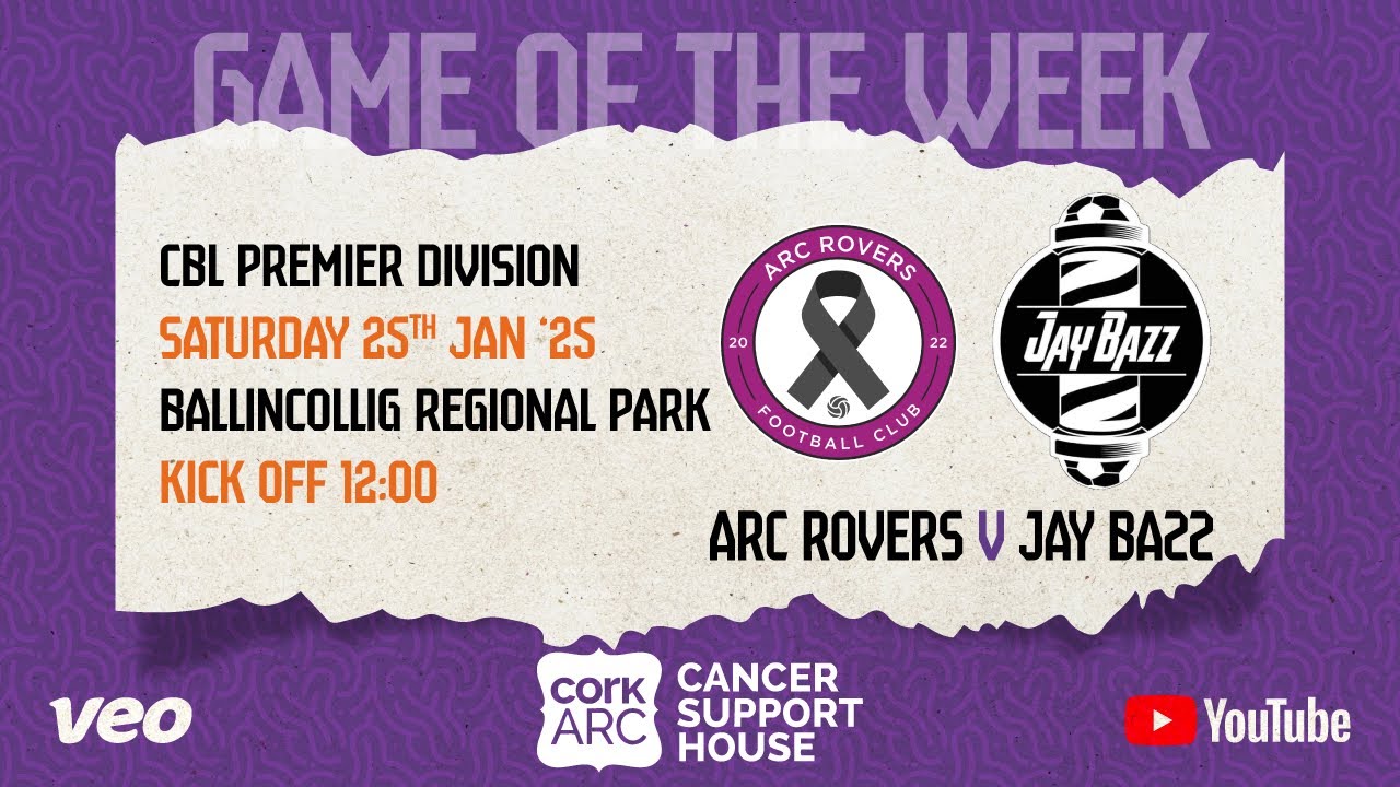 CBL Game of the week - Premier Division - Arc Rovers v Jay Bazz FC ...
