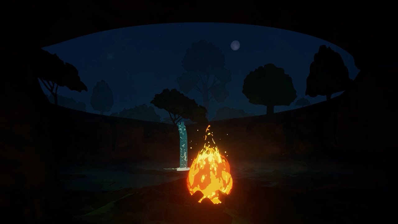 Fire, Waterfall, Bird Sounds, Moon, Stars and Cave : A Nature ...
