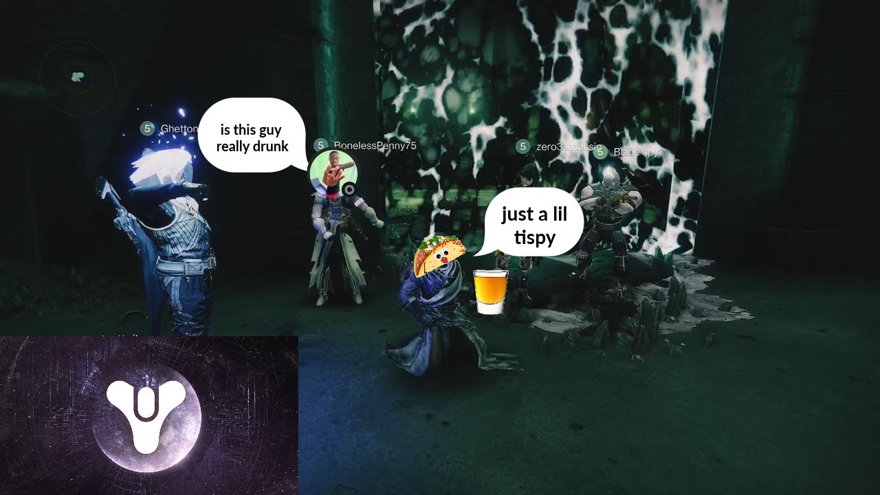drinking on a destiny 2 raid (with the bros) - YouTube