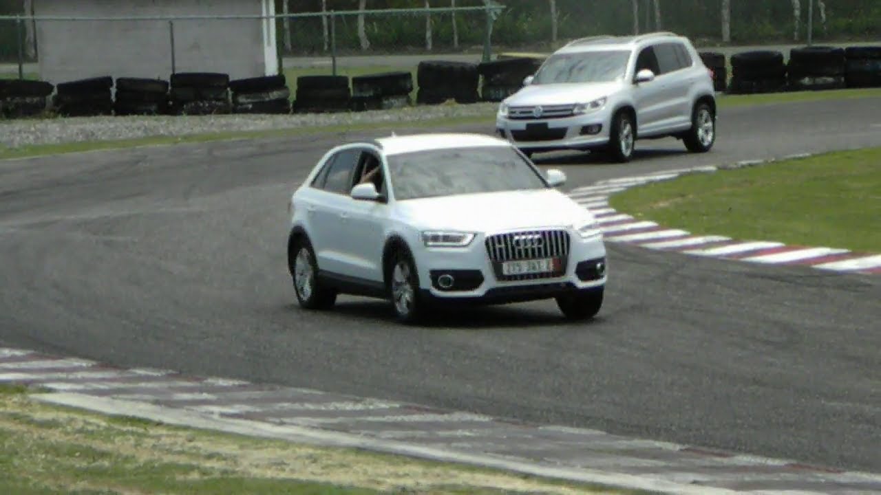 SUVs in the track - YouTube