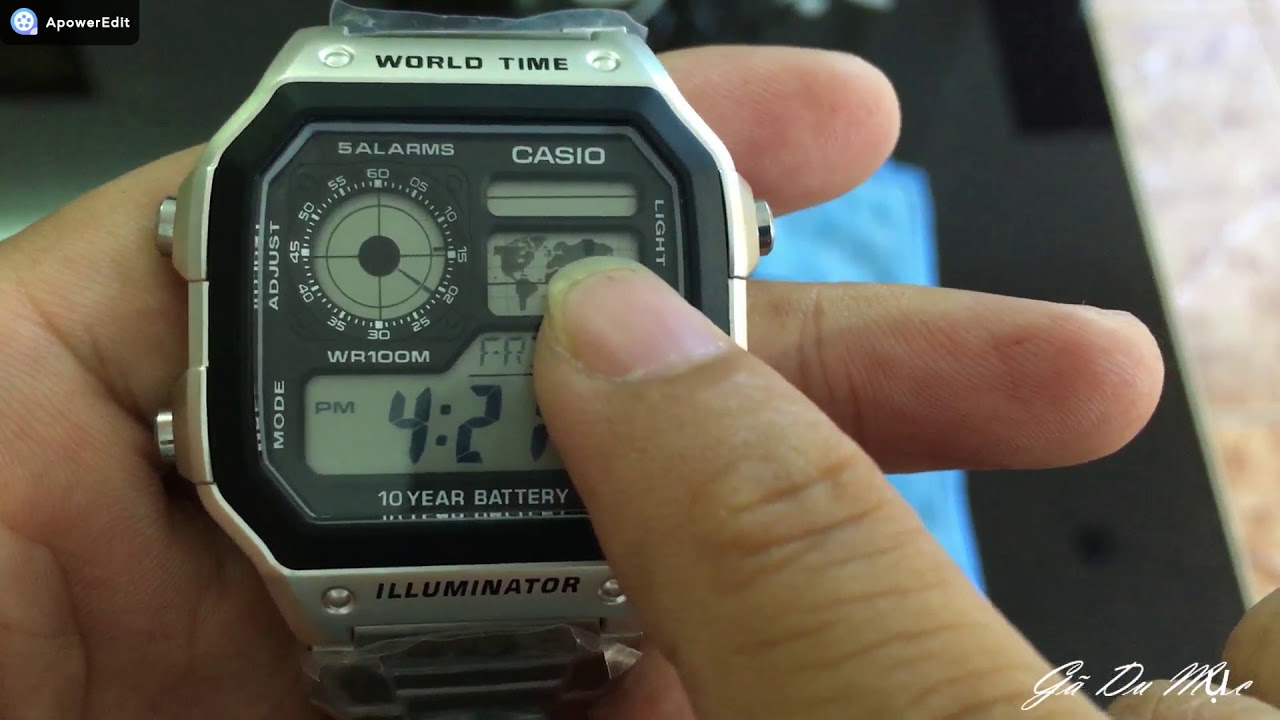 Review Đồng hồ Casio AE-1200WHD-1AV - YouTube