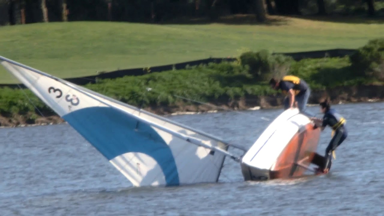How to recover a dinghy after it's capsized - YouTube