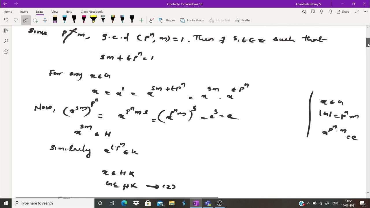 Fundamental Theorem of finite Abelian Group Proof Lemma1 - YouTube