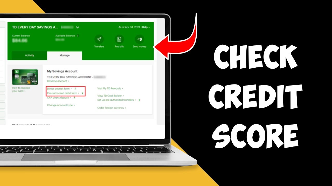 How to Check your Credit Score on TD Bank (EASY) - YouTube