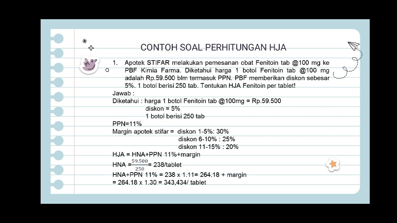Perhitungan Jumlah Tablet dan Harga Jual Apotek - HJA Tablet - YouTube