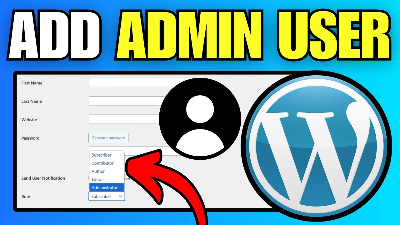 How To Create New User in WordPress Website (Add Admin) - YouTube