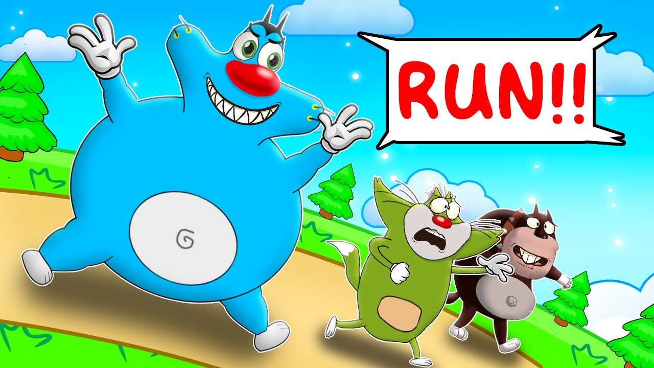 Roblox Oggy Get Fat And Roll Into Jack And Bob - YouTube