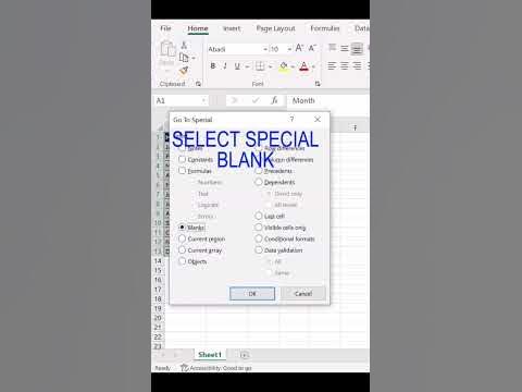 Hide Empty Cell Trick #excel #excelshortcuts #exceltricks - YouTube