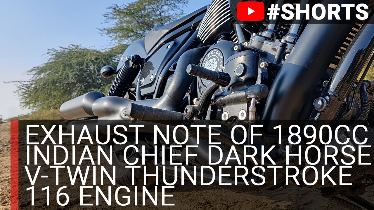 Exhaust note of 1890cc Indian Chief Dark Horse V-Twin Thunderstroke 116 ...