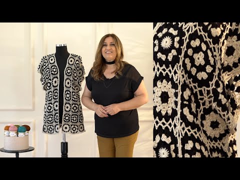 Alize Diva ile Motifli Yelek • Motif Vest • Жилет с Мотивом