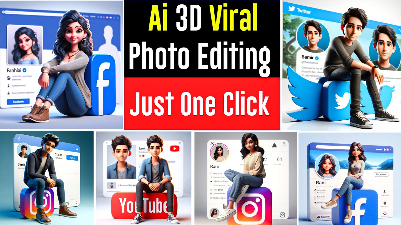 Viral 3d Ai Photo Editing | How To Create Viral 3d Ai Social Media Image | Bing Image Creator ...