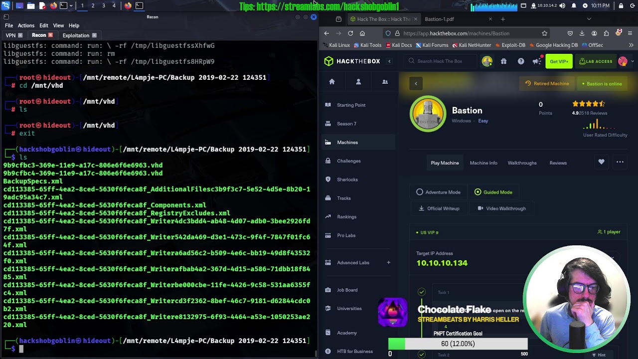 Live Hacking and Chat: Bastion on HTB 🪨 !discord !thm !hackers - YouTube