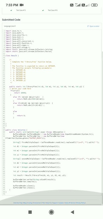 Library Fine Hackerrank Solution#java#youtubeshorts#viralshort#hackerrank - YouTube