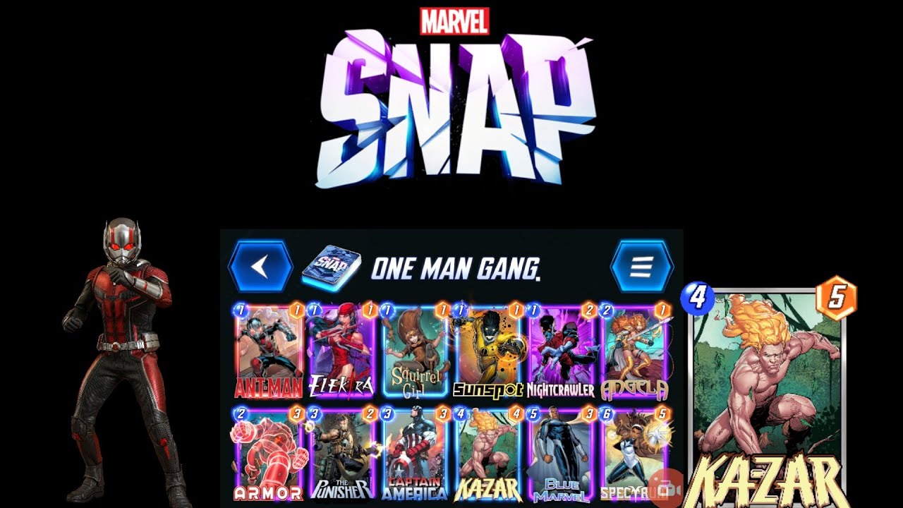 Marvel Snap 1 man gang builds - YouTube