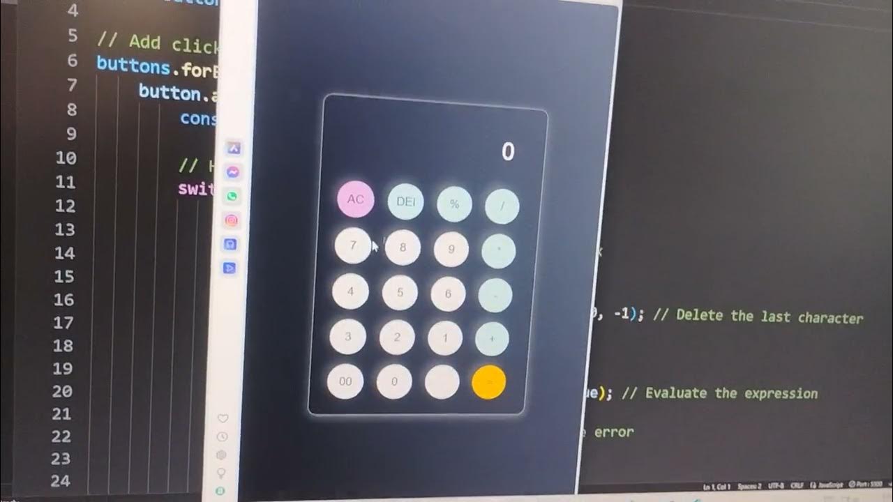 how to create a calculator using HTML CSS and. js - YouTube
