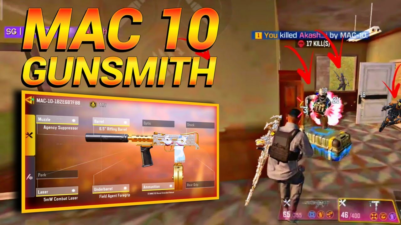 MAC 10 is #1 SMG in SEASON 8 | Best MAC 10 GUNSMITH in CODM BR| Solo vs ...