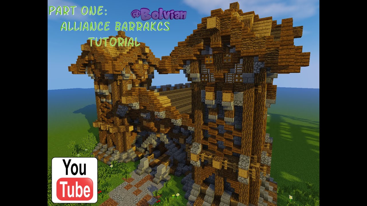 Minecraft Human Alliance Barracks: Part One; Framing - YouTube