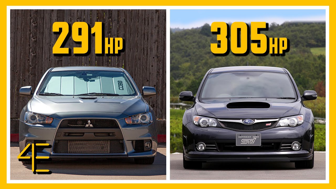 Mitsubishi Lancer Evolution X vs Subaru Impreza WRX STI | Car Spec ...