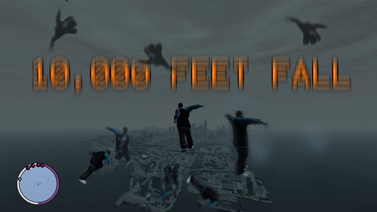 Falling from 10,000 feet in GTA IV crazy ragdoll outcome - YouTube