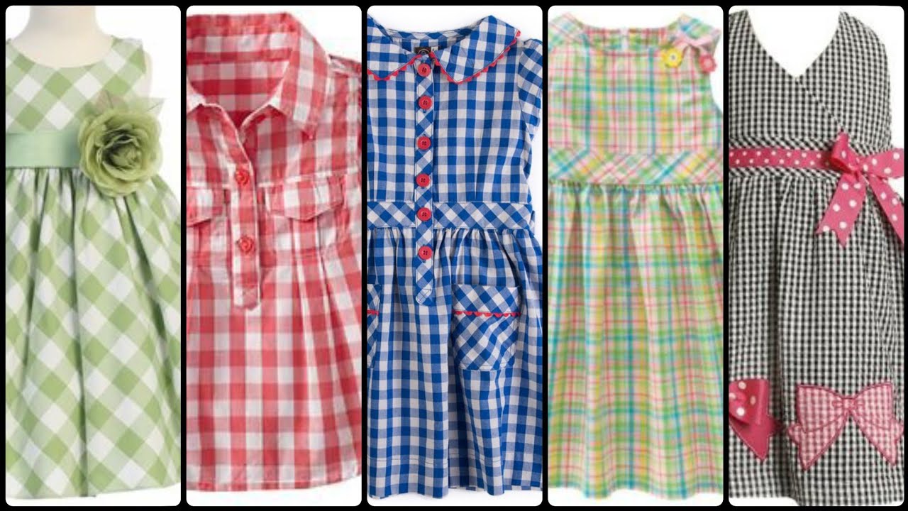 44 latest very beautiful and Stylish check print frock design for baby ...
