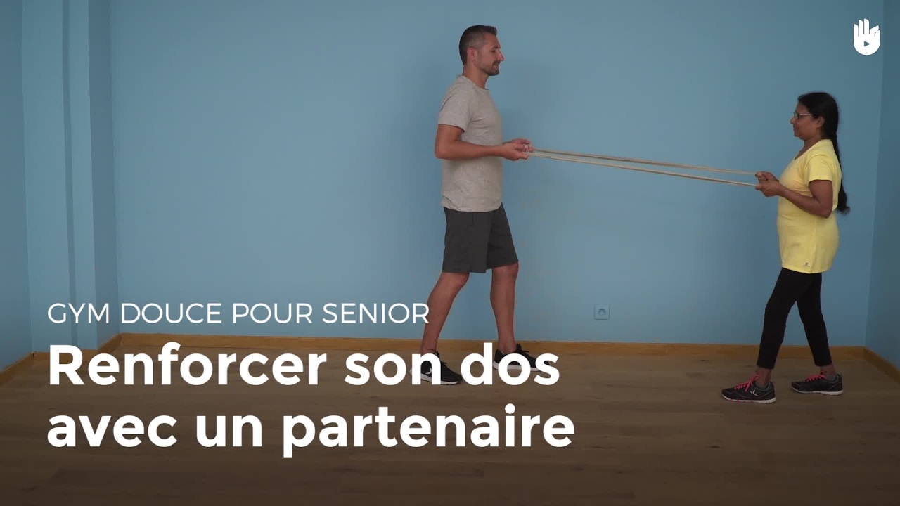 Exercice pour muscler son dos avec un partenaire | Gym douce - YouTube