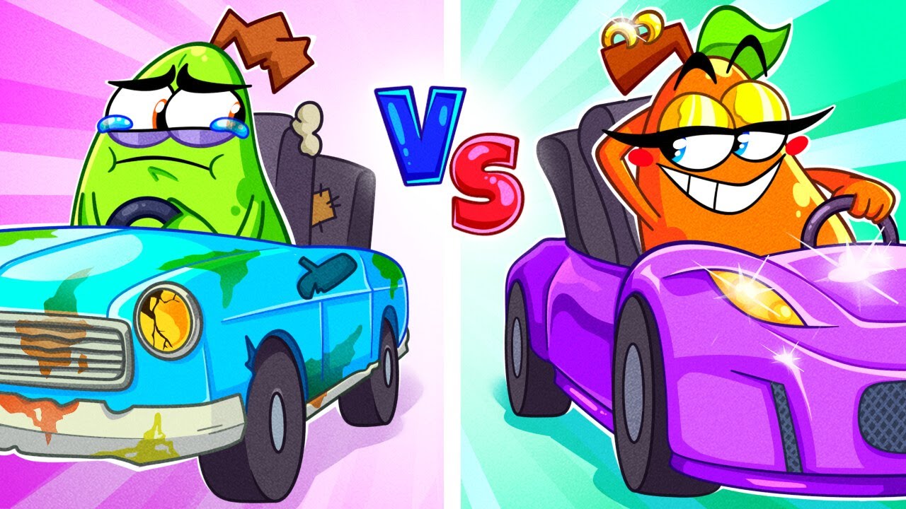 Piro vs Lisa: Rainbow vs Black Challenge 🚗🏁 Broke VS Rich VS Giga Rich ...