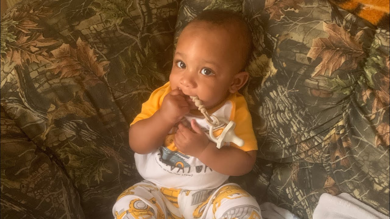 Baby Johnathan First time in his walker - YouTube