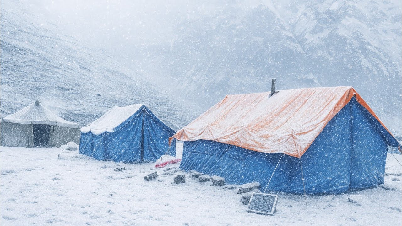 This Is Living Naturally In A Freezing Mountain Village|| Snowfall ...